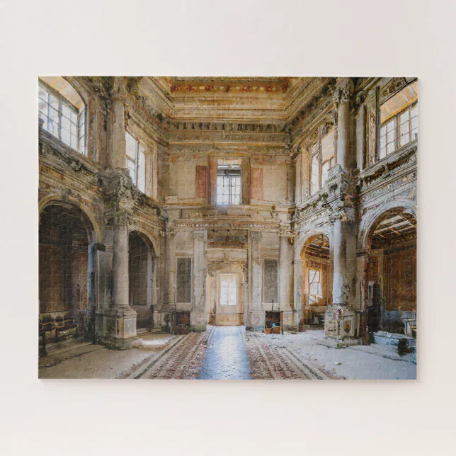 Fantasy Grand Entry of Abandoned French Chateau Jigsaw Puzzle | Zazzle