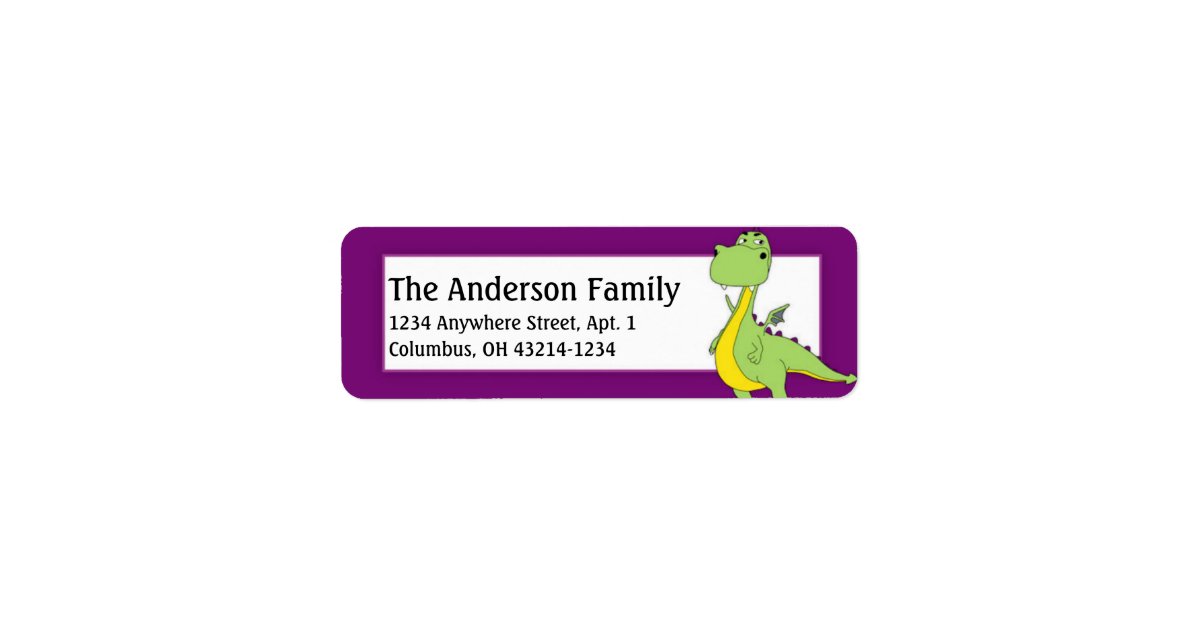Fantasy Green Dragon Return Address Labels d3 | Zazzle