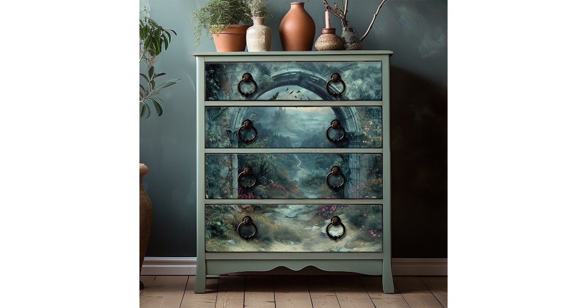 Fantasy Horror Dracula Castle Vampire Bats Gothic Tissue Paper | Zazzle