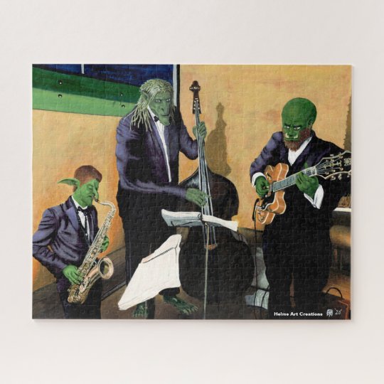 Fantasy Jazz Musicians Art Large Jigsaw Puzzle | Zazzle.com