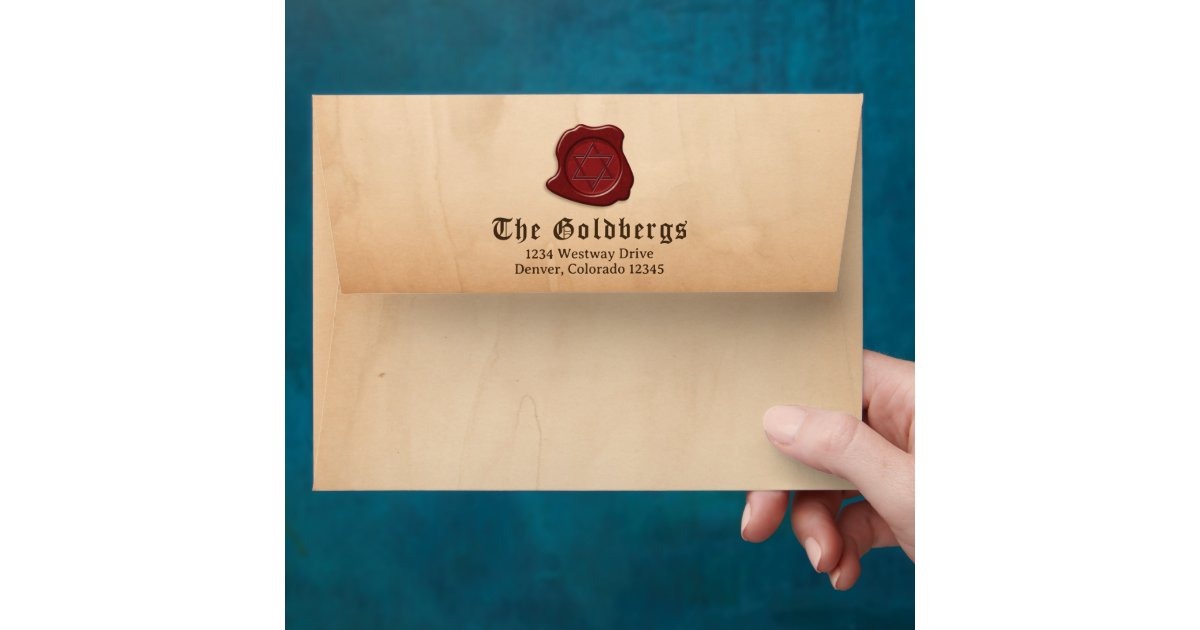 Fantasy Knight Medieval Times Wax Seal Bar Mitzvah Envelope | Zazzle