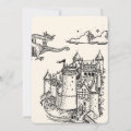 Fantasy Medieval engraving Art Wedding Invitation | Zazzle