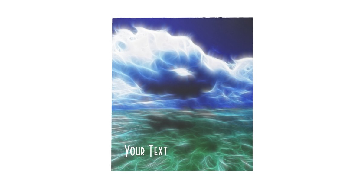 Fantasy Ocean And Clouds Notepad | Zazzle