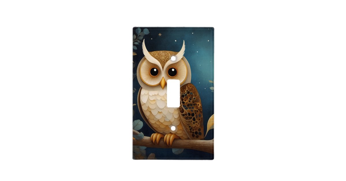 Fantasy Owl Light Switch Cover | Zazzle