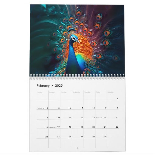 Fantasy Peacocks Calendar | Zazzle