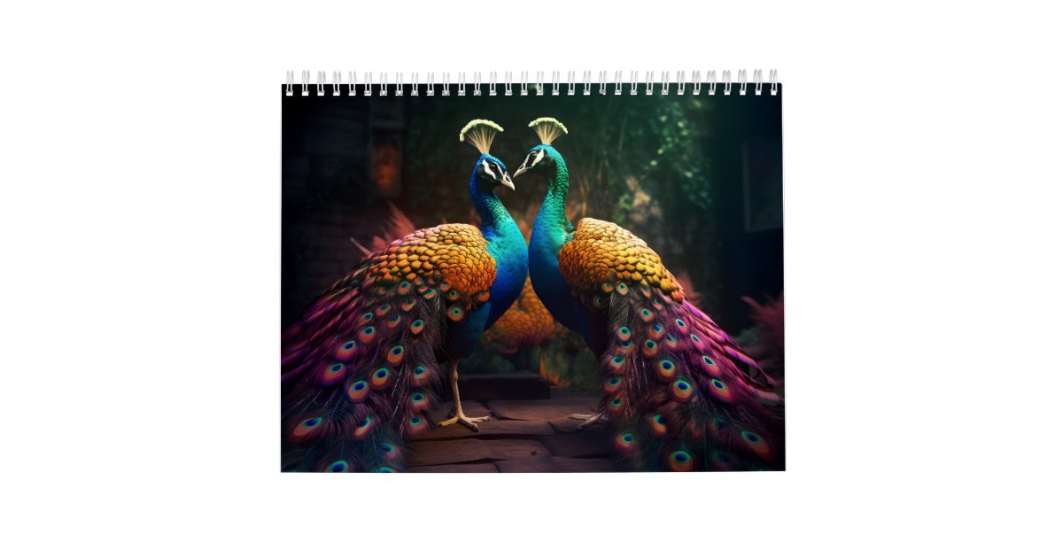 Fantasy Peacocks Calendar | Zazzle