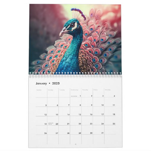 Fantasy Peacocks Calendar Zazzle