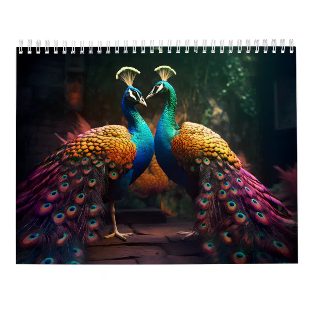 Fantasy Peacocks Calendar Zazzle