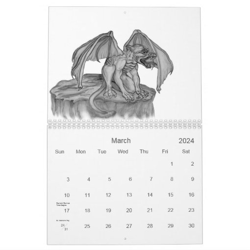 Fantasy Pencil Art by Krisi ArtKSZP Calendar | Zazzle