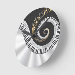 Fantasy Piano Music Lovers Wall Clock | Zazzle