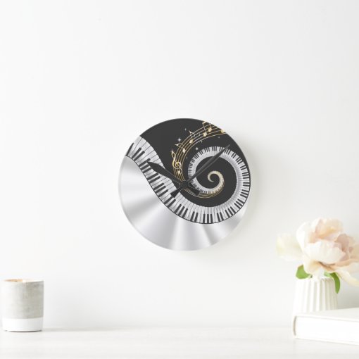 Fantasy Piano Music Lovers Wall Clock | Zazzle