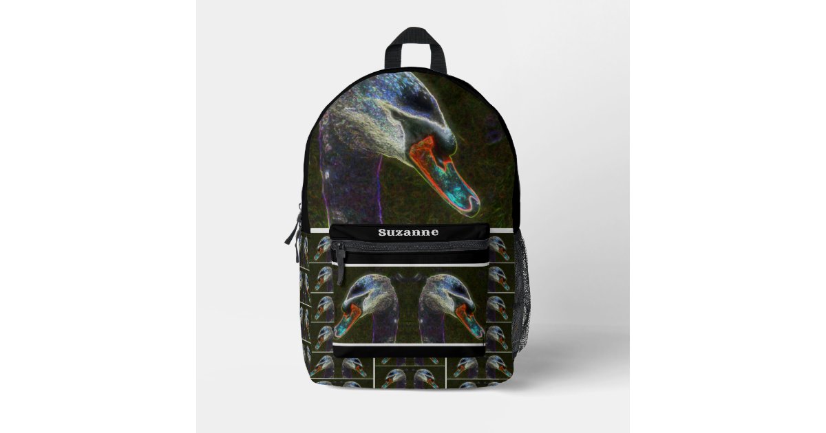 Fantasy Swan Animal Art Personalized Printed Backpack | Zazzle