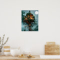 Fantasy Tree House Digital Artwork Poster | Zazzle
