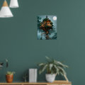 Fantasy Tree House Digital Artwork Poster | Zazzle