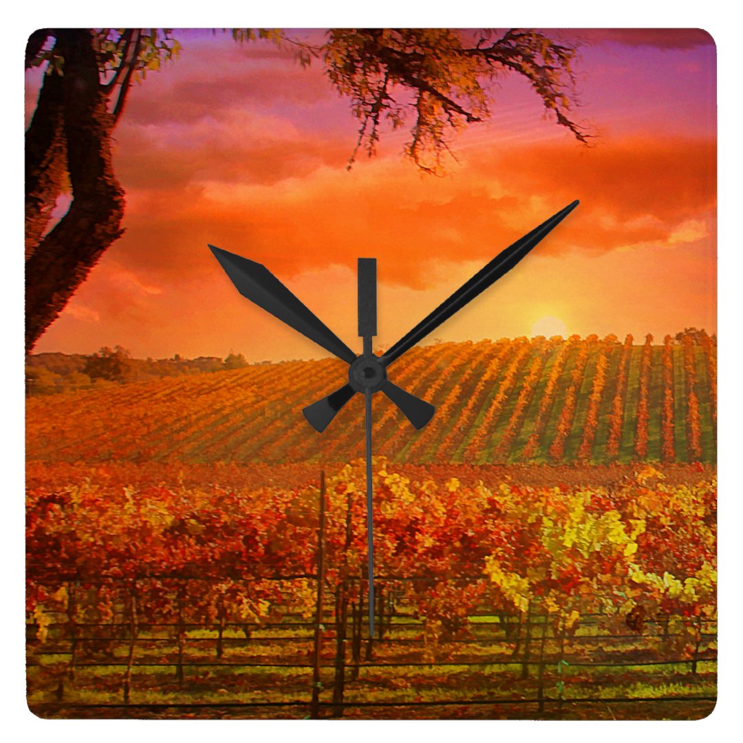 Fantasy Vineyard Clock | Zazzle