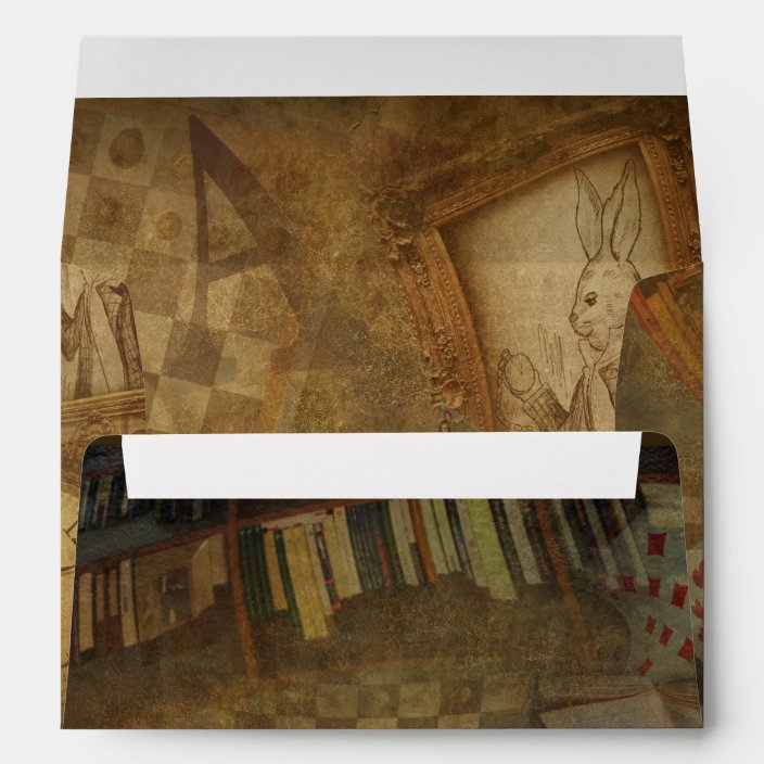 Fantasy Vintage Alice in Wonderland Birthday Party Envelope | Zazzle.com