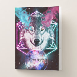 Fantasy Wolf Pocket Folder | Zazzle