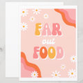 Far Out Food Sign | Groovy Party Sign | Zazzle