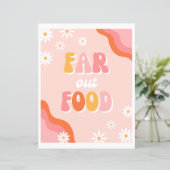 Far Out Food Sign | Groovy Party Sign | Zazzle