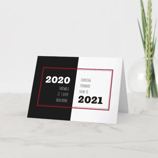 FAREWELL 2020 | Looking Forward 2021 | New Year Holiday Card | Zazzle