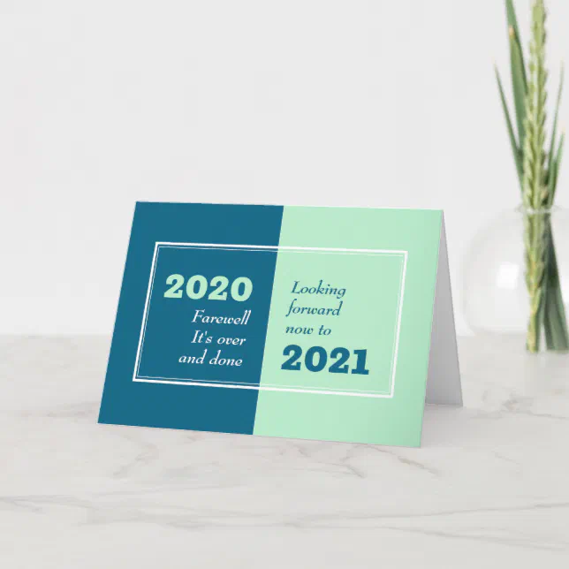 FAREWELL 2020 | Looking Forward | New Year | 2021 Holiday Card | Zazzle