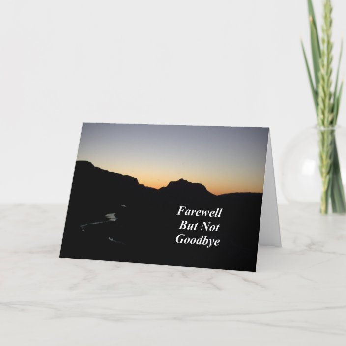 Farewell But Not Goodbye Sunset River Scene Card | Zazzle.com