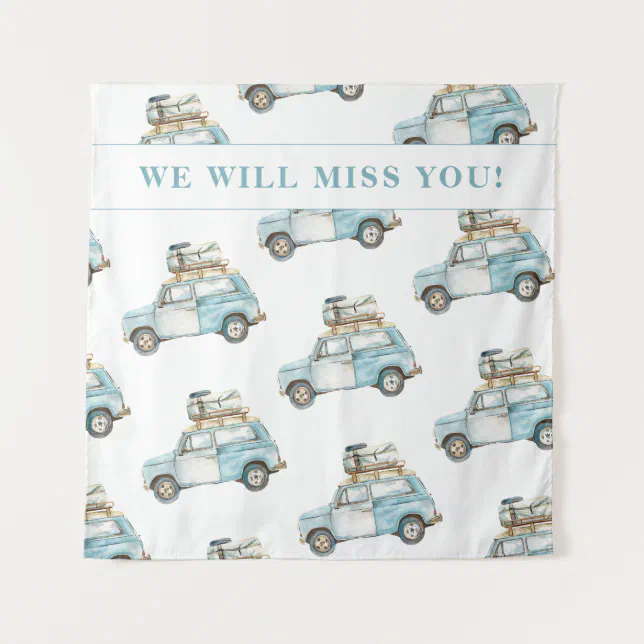 Farewell Car Going Away Party Welcome Backdrop | Zazzle