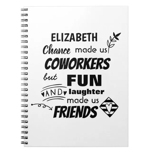 Farewell Coworker Boss - we are Friends Custom Notebook | Zazzle