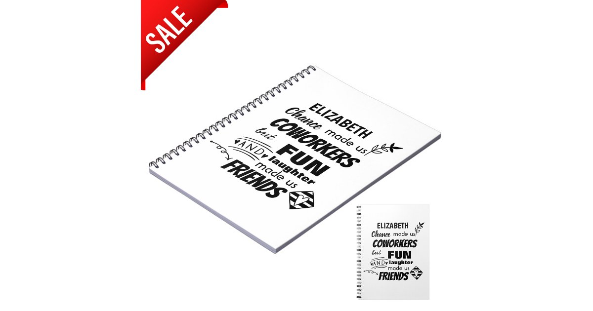 Farewell Coworker Boss - we are Friends Custom Notebook | Zazzle