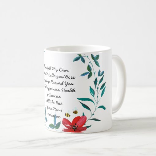 Farewell Gift Colleague Friend Boss Personalized 2 Coffee Mug | Zazzle