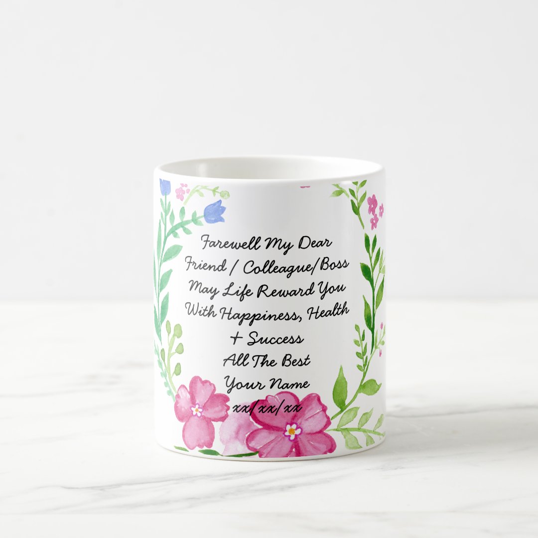 Farewell Gift Colleague Friend Boss Personalized Coffee Mug | Zazzle
