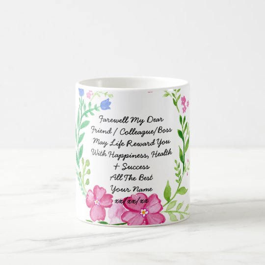 Farewell Gift Colleague Friend Boss Personalized Coffee Mug | Zazzle.com