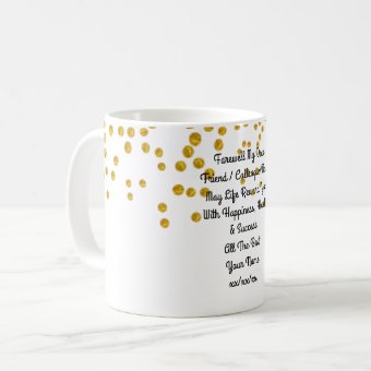 Farewell Gift Colleague Friend Boss Personalized Coffee Mug | Zazzle