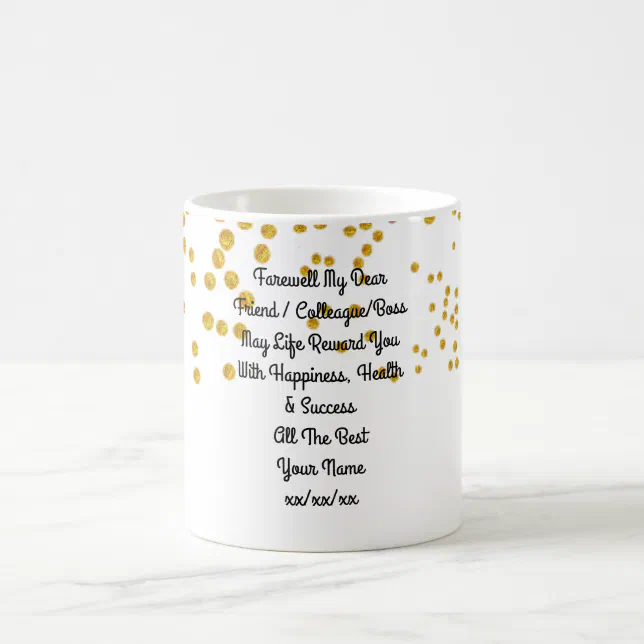 Farewell Gift Colleague Friend Boss Personalized Coffee Mug | Zazzle