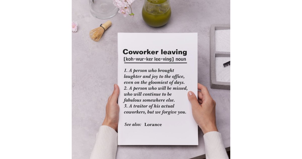 Farewell Gift for Your Departing Colleague Thank You Card | Zazzle