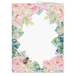 Farewell Goodbye Leaving Floral Bee BIG Card | Zazzle
