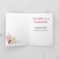 Farewell Goodbye Leaving Floral Bee Card | Zazzle