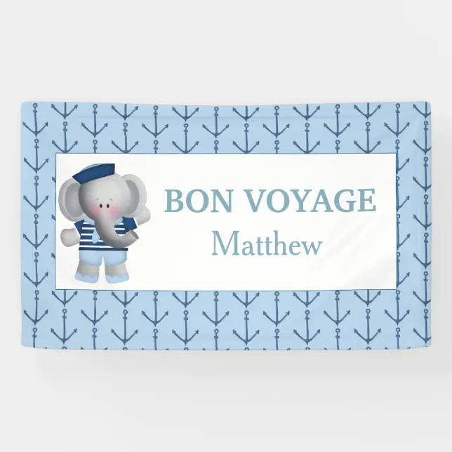 Farewell Goodbye Sailor Anchor Party Banner | Zazzle