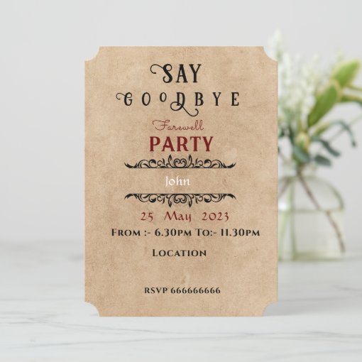 Farewell Invitation | Zazzle