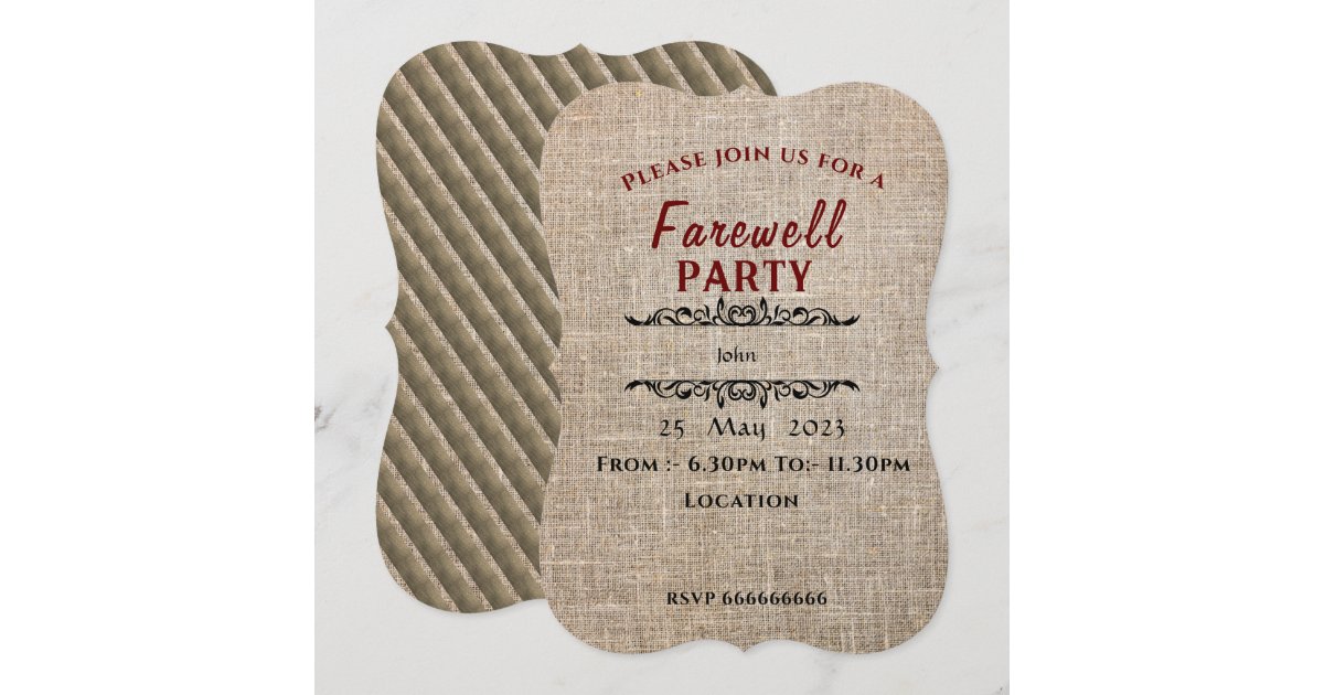 Farewell Invitation | Zazzle