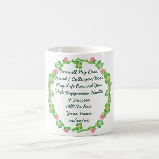 Farewell Leaving Mug Add Own Text Poem Message | Zazzle.com