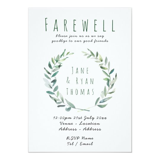 Farewell Leaving Party Invitation Rustic Leaves | Zazzle.com