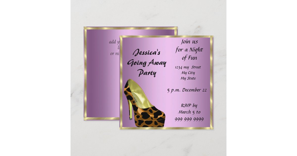 Farewell Party Invitation Card good bye | Zazzle