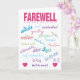 Farewell - Pink Goodbye Card | Zazzle
