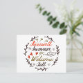 farewell summer welcome fall holiday postcard | Zazzle