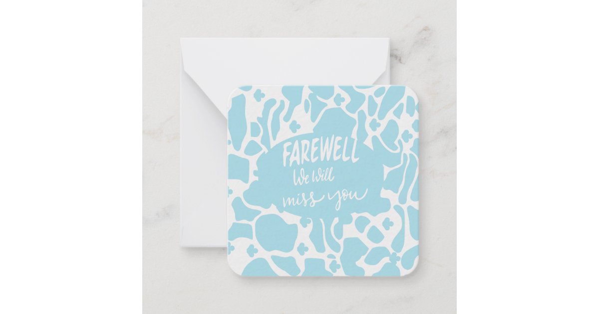 Farewell ! We will Miss you Note Card | Zazzle