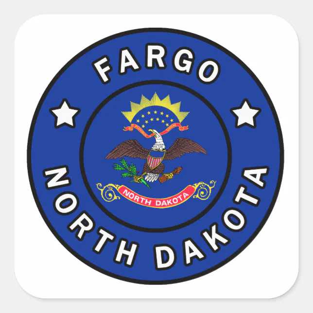 Fargo North Dakota Square Sticker | Zazzle