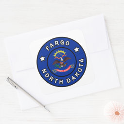 Fargo North Dakota Square Sticker | Zazzle