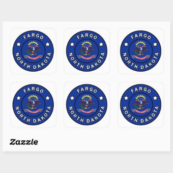 Fargo North Dakota Square Sticker | Zazzle