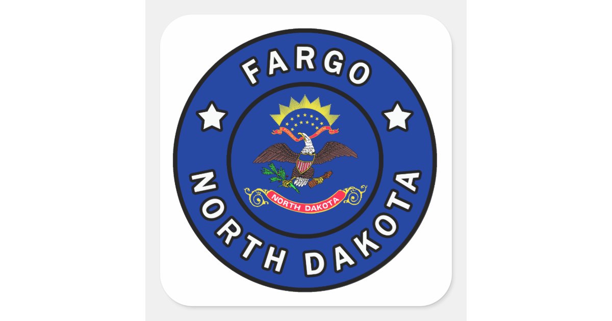 Fargo North Dakota Square Sticker | Zazzle